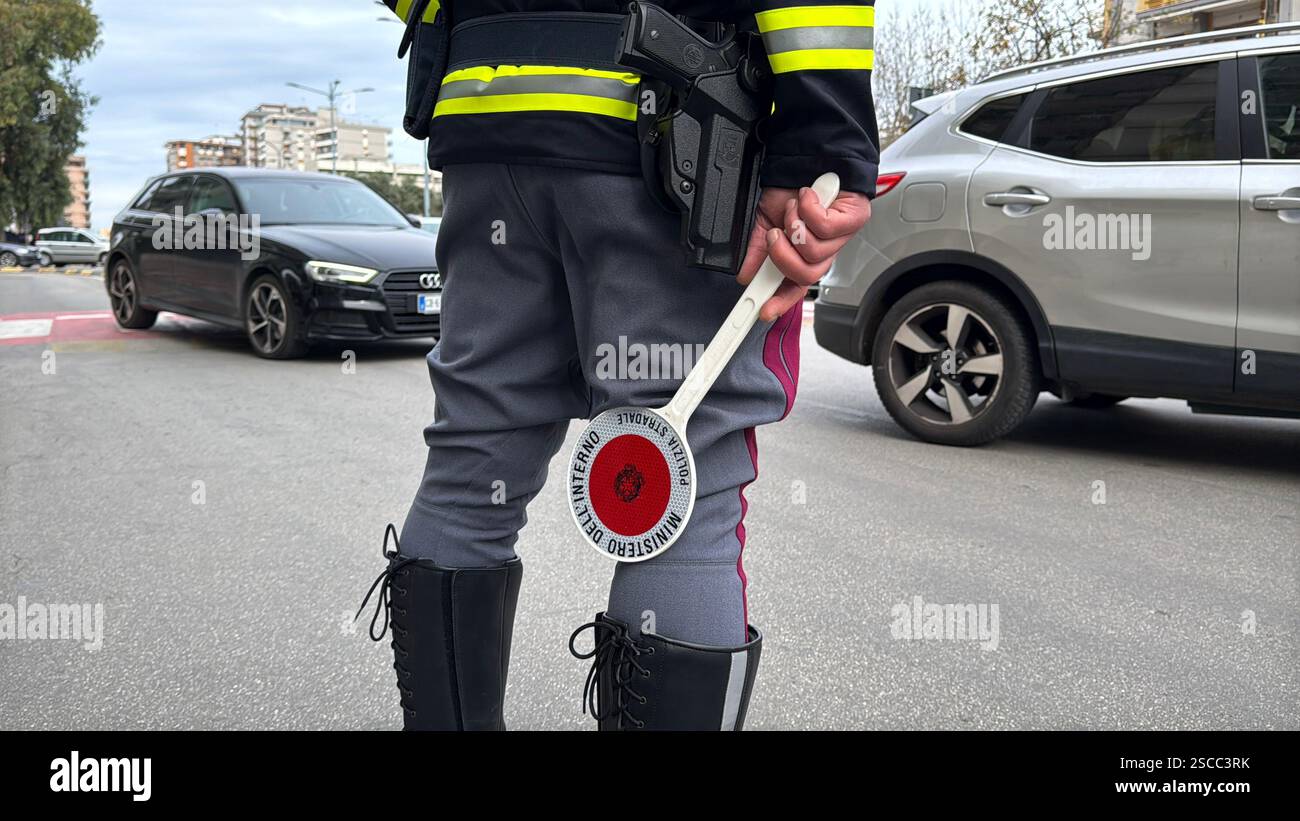 Italian State Police Officer from Polizia Stradale on Duty Stock Photo ...