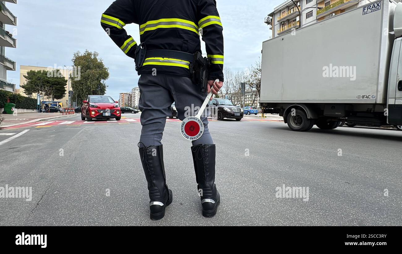 Italian State Police Officer from Polizia Stradale on Duty Stock Photo ...