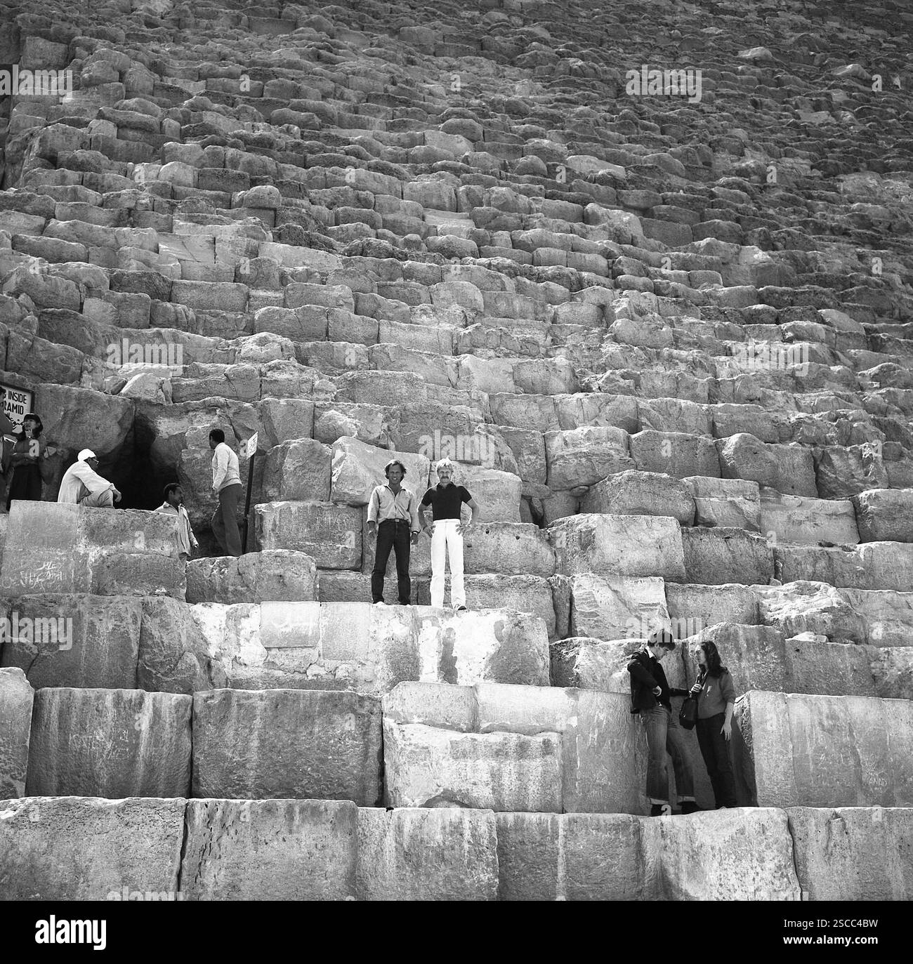 Stairs of the Great Pyramid of Giza Stock Photo - Alamy