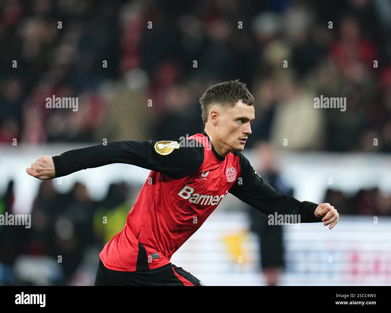 Bay Arena, Leverkusen, Germany. 05th Feb, 2025. Florian Wirtz of Bayer ...