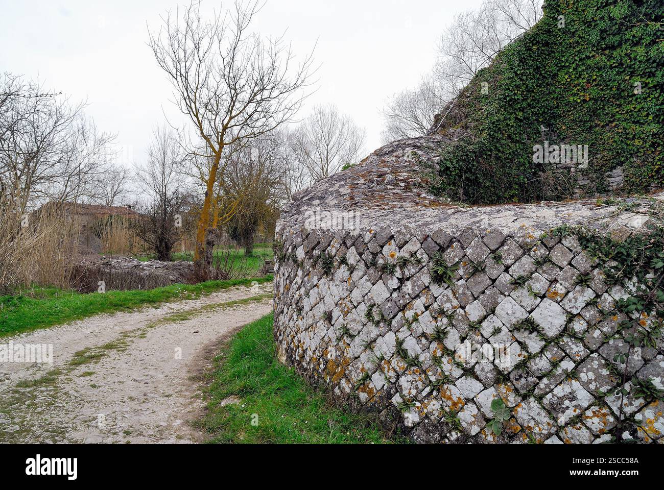 Saepinum. The walls of Saepinum, over 1 km long, enclose an area of ...
