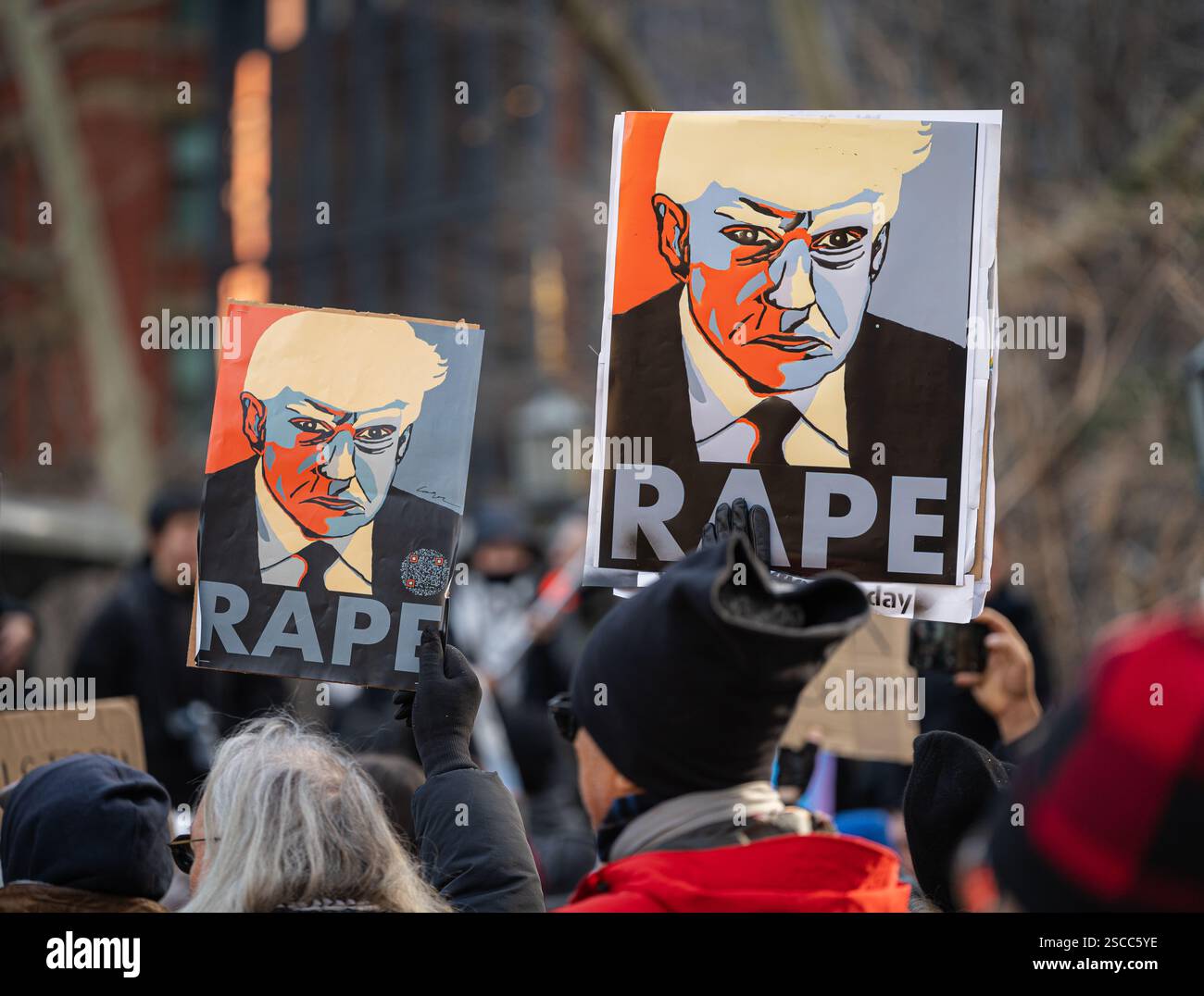 New York Ciy, USA. 05th Feb, 2025. Protesters gathered at City Hall in ...