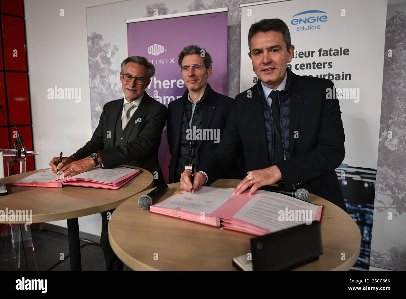 Paris, France. 06th Feb, 2025. Engie signs an agreement with Equinix at ...