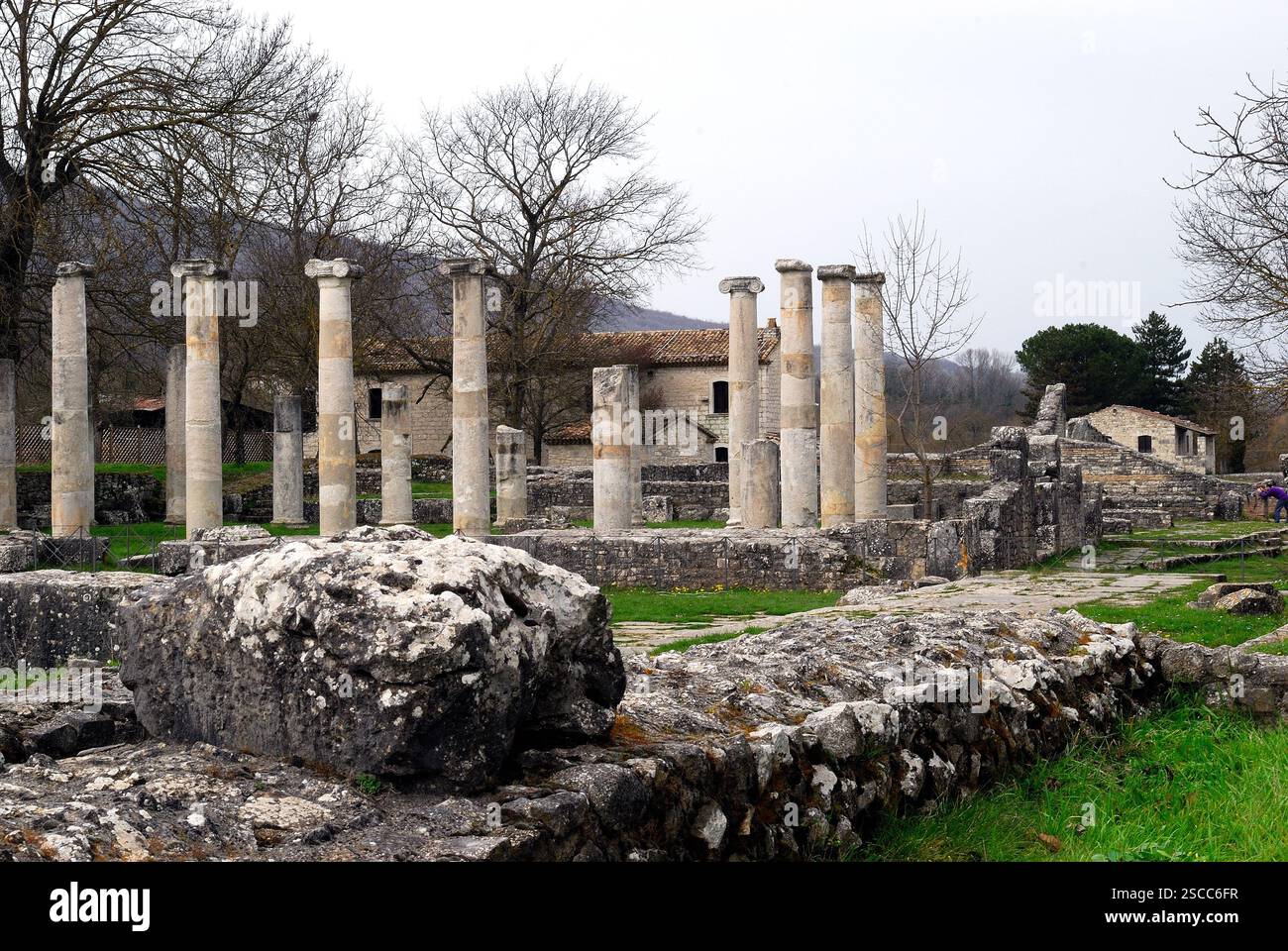 Saepinum, the colonnade of the Basilica. In the Roman period justice ...