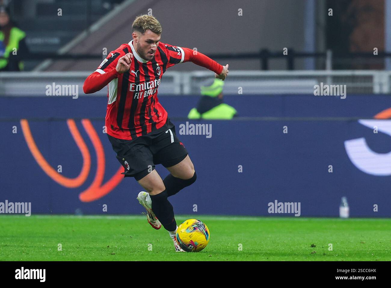 Milan, Italy. 05th Feb, 2025. Santiago Gimenez of AC Milan seen in ...