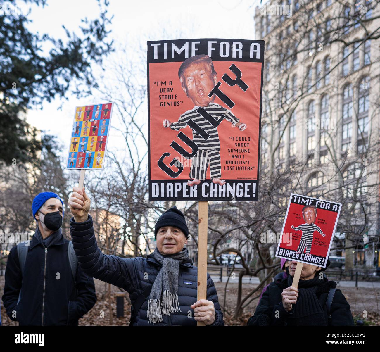 New York Ciy, USA. 05th Feb, 2025. Protesters gathered at City Hall in ...