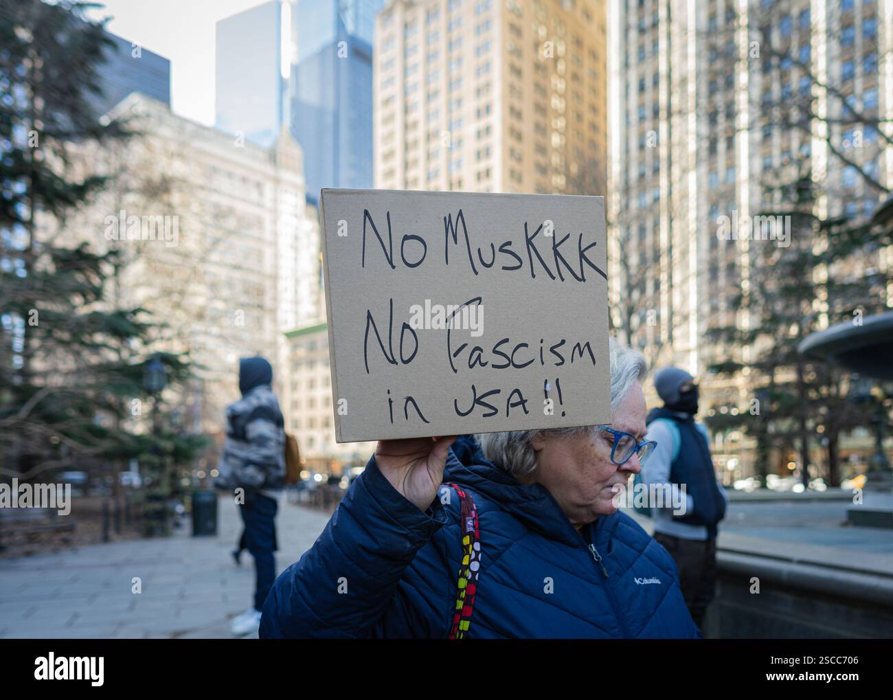 New York Ciy, USA. 05th Feb, 2025. Protesters gathered at City Hall in ...