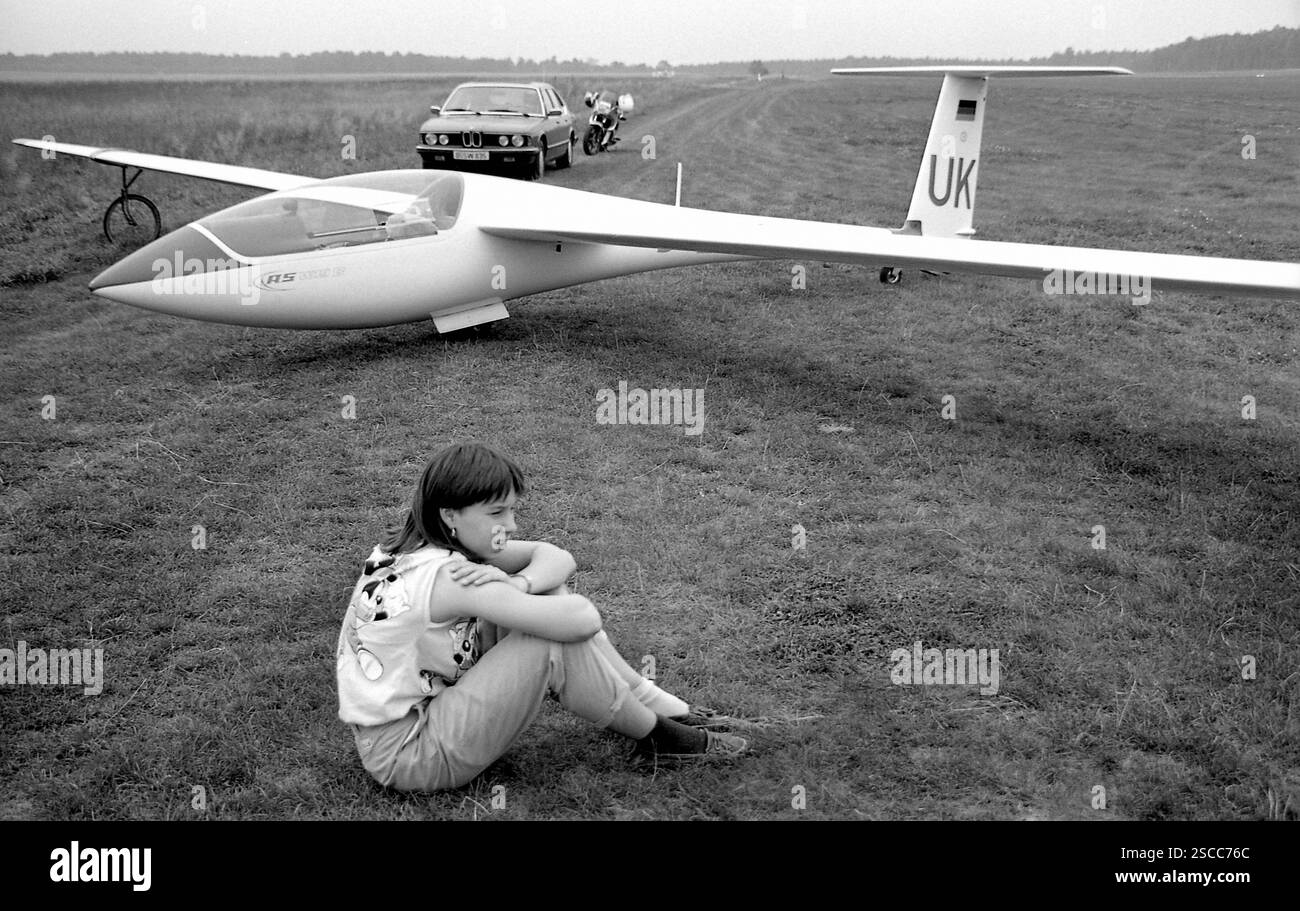 Airfield Stuede: Picture shows Alexander Schleicher (AS) glider, a BMW ...