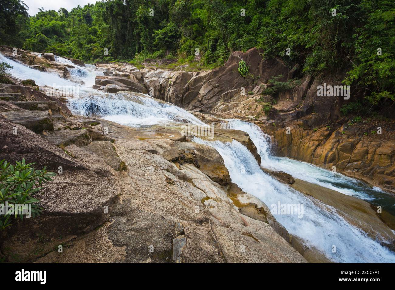 surroundings and landmarks of Yang Bay waterfall in Vietnam Stock Photo ...