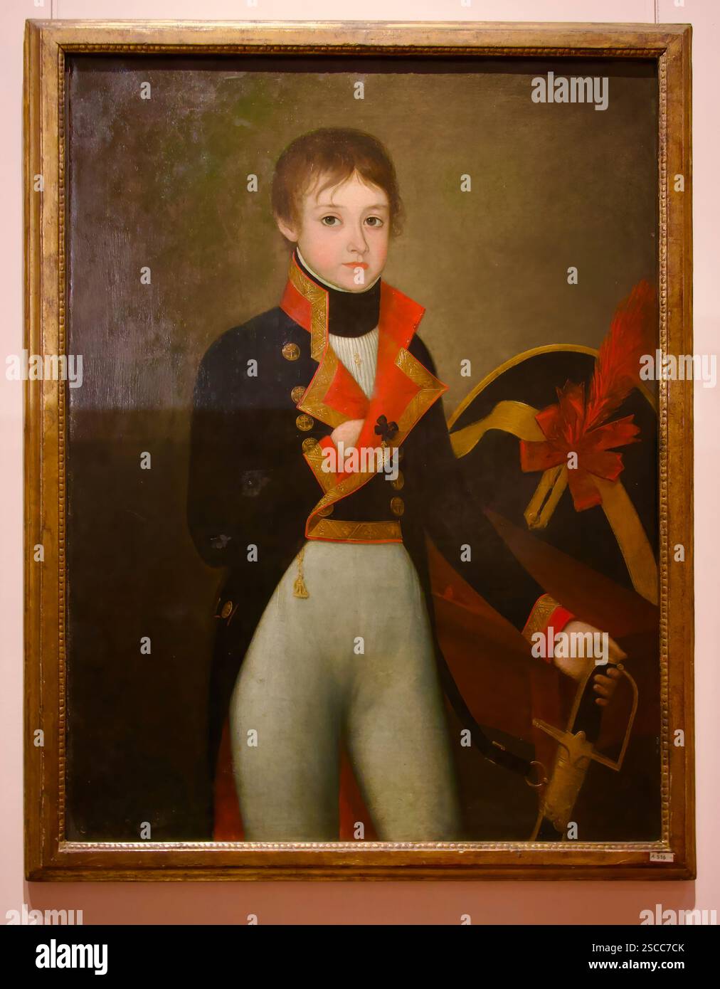 Circa 1810 oil on canvas portrait of Captain of the Royal Spanish Navy ...