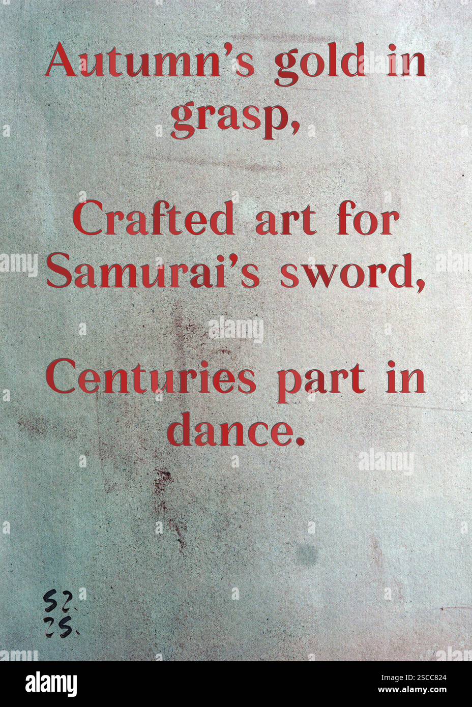 Autumn's gold in grasp, Crafted art for Samurai's sword, Centuries part ...