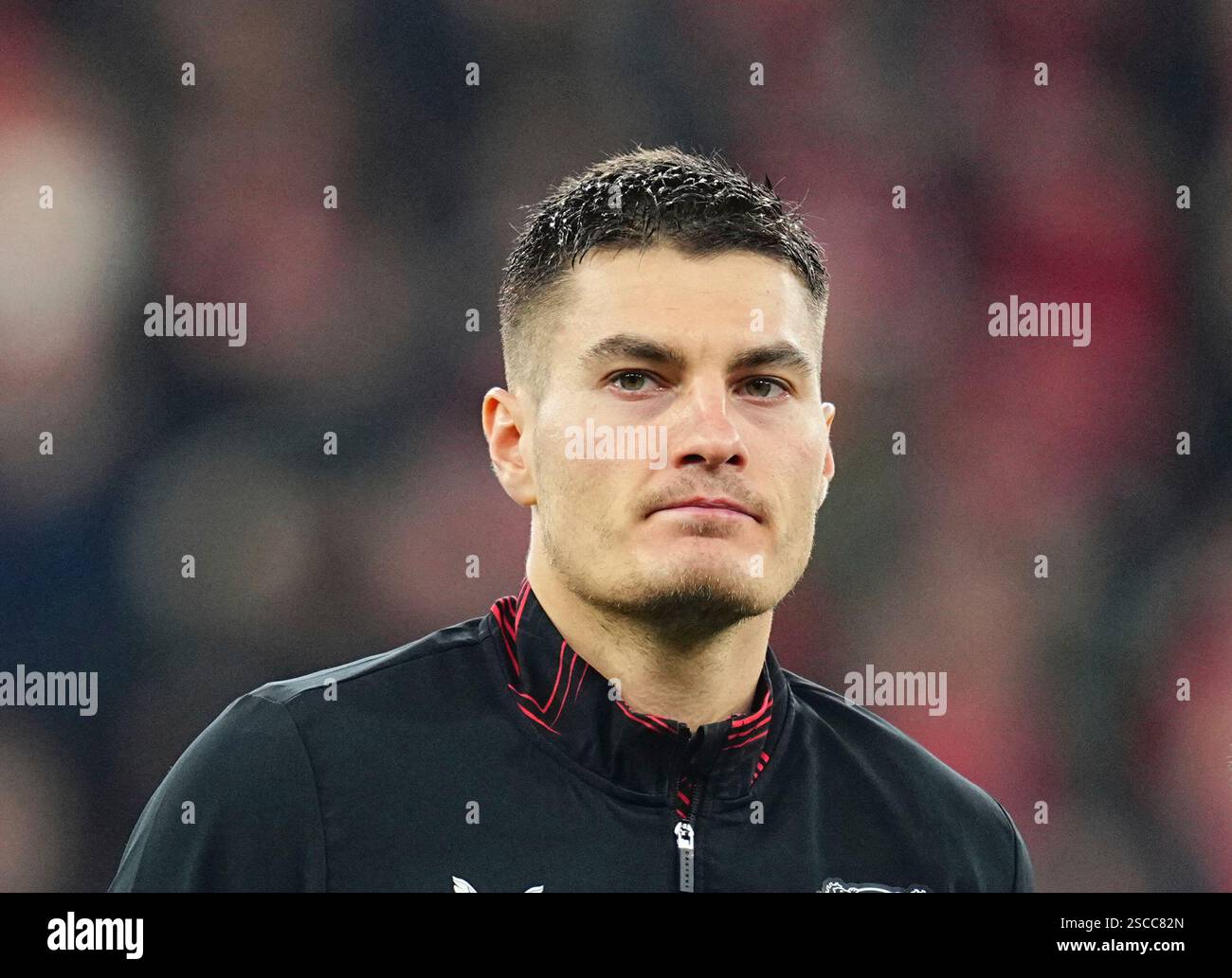 February 05 2025: Patrik Schick of Bayer 04 Leverkusen looks on during ...