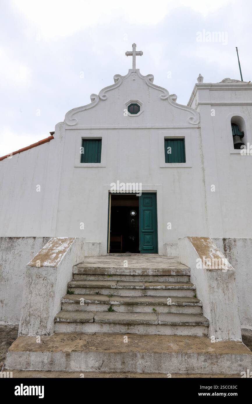 facade of the sanctuary of Nossa Senhora de Monte Serrat. Is the patron ...