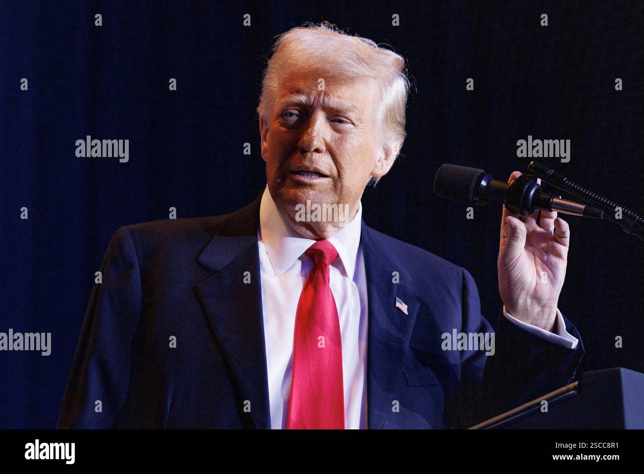 Washington, United States. 06th Feb, 2025. President Donald Trump gives ...