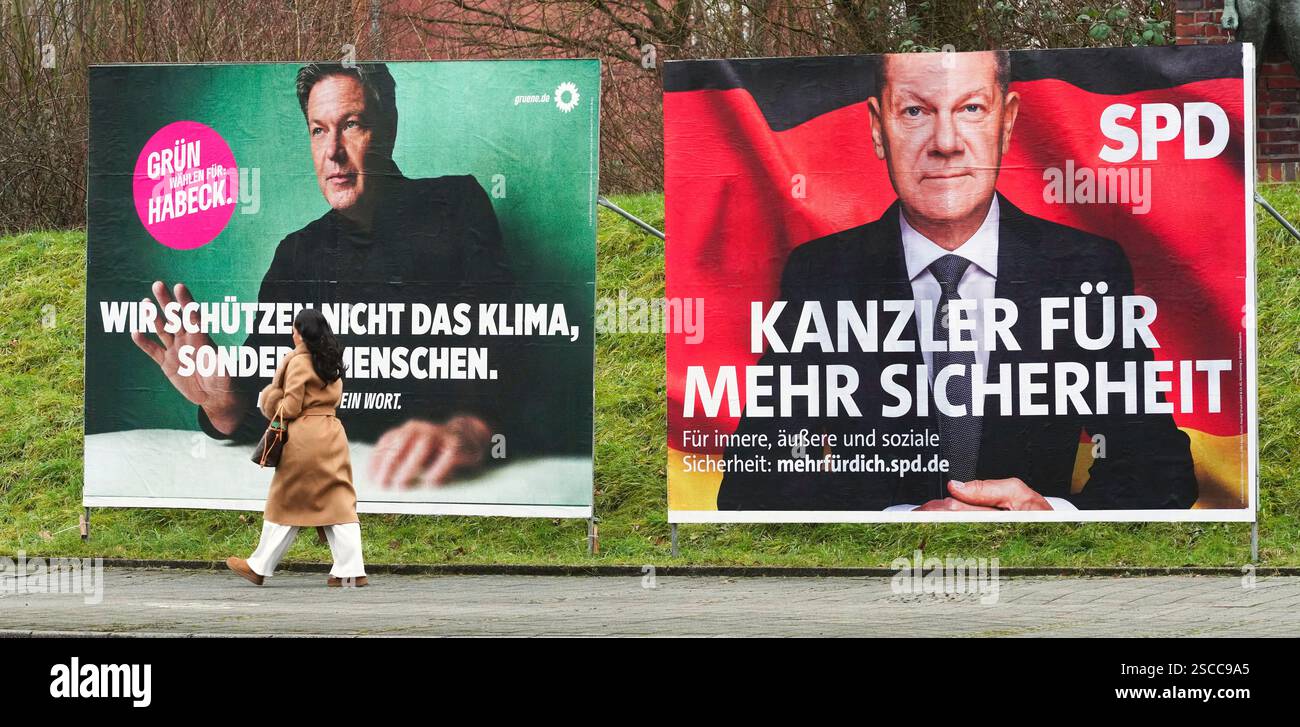 Dortmund, 6.2.2025: Wahlplakat zur Wahl zum 21. Deutschen Bundestag am 23. Februar 2025. Plakate ...