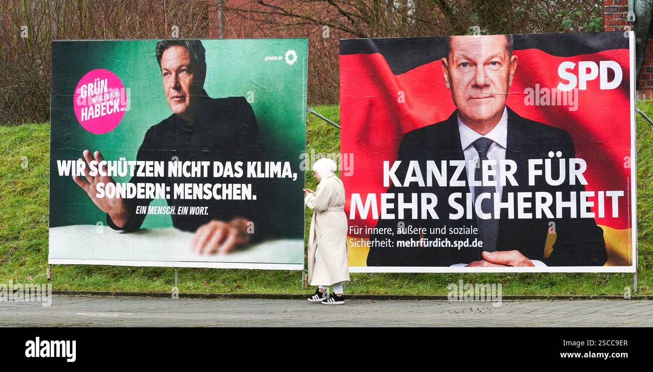 Dortmund, 6.2.2025: Wahlplakat zur Wahl zum 21. Deutschen Bundestag am 23. Februar 2025. Plakate ...