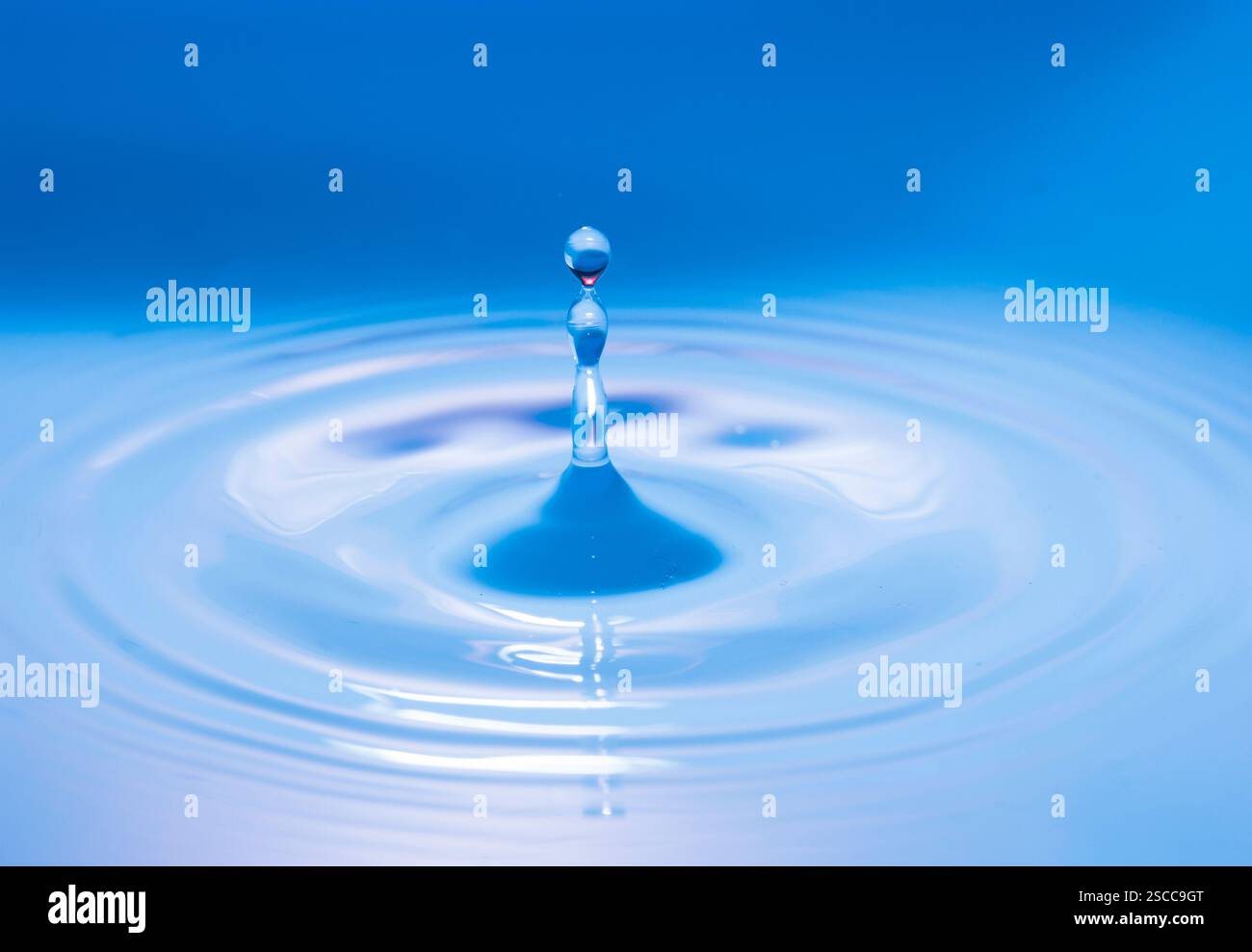 Water drop falling into water making a perfect concentric circles Stock Photo - Alamy