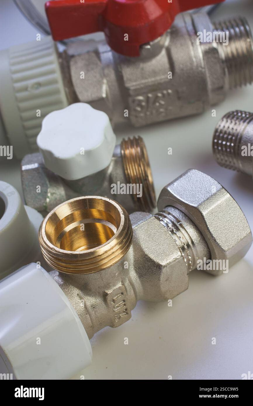 Plumbing fixtures and piping parts Stock Photo - Alamy