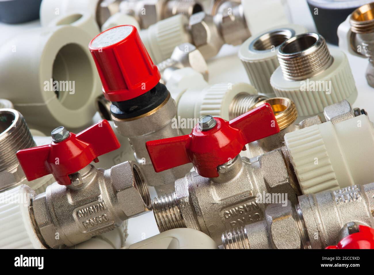 Plumbing fixtures and piping parts Stock Photo - Alamy
