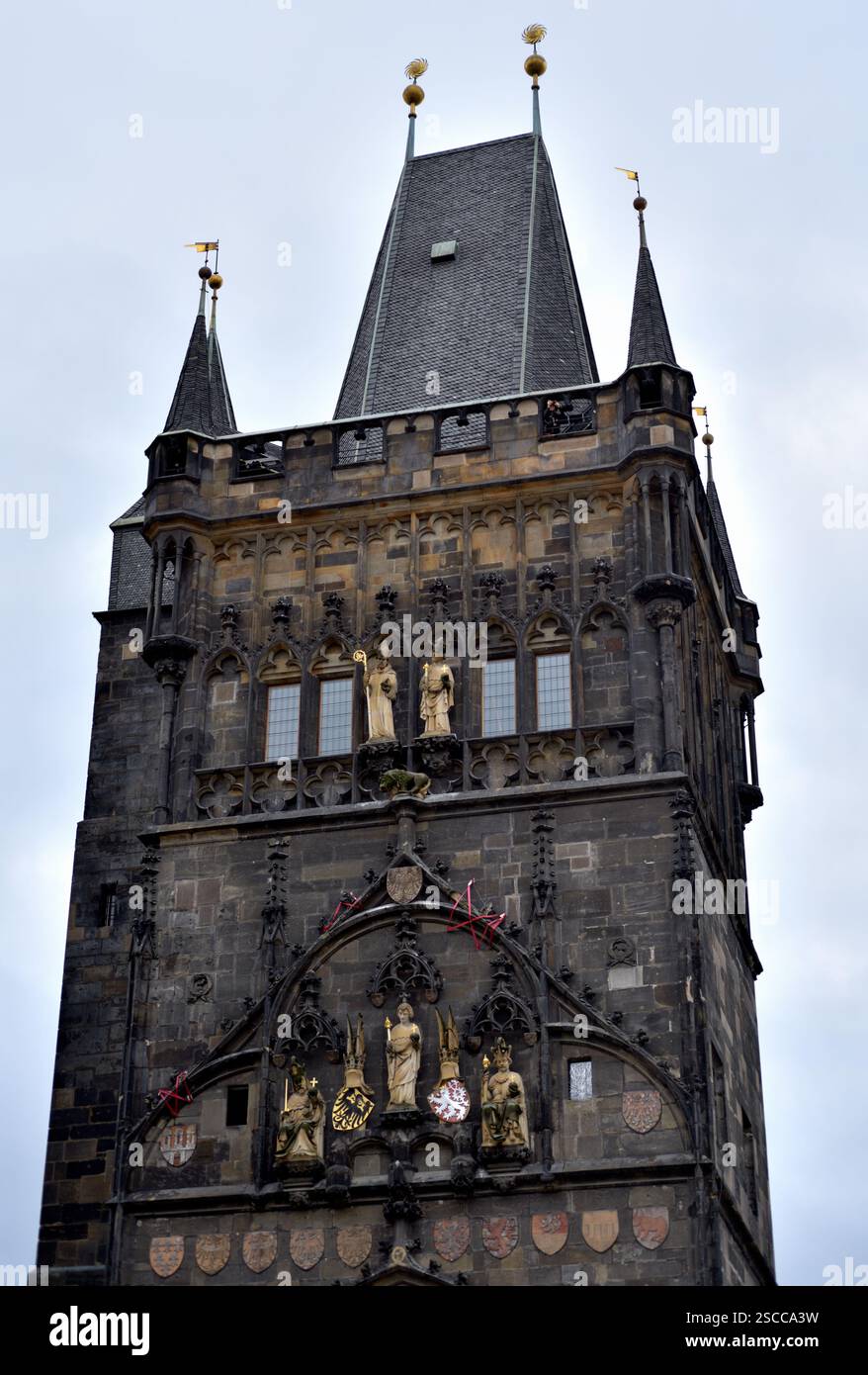 Old Town bridge tower (Staromestska mostecka vez), gothic gateway tower ...