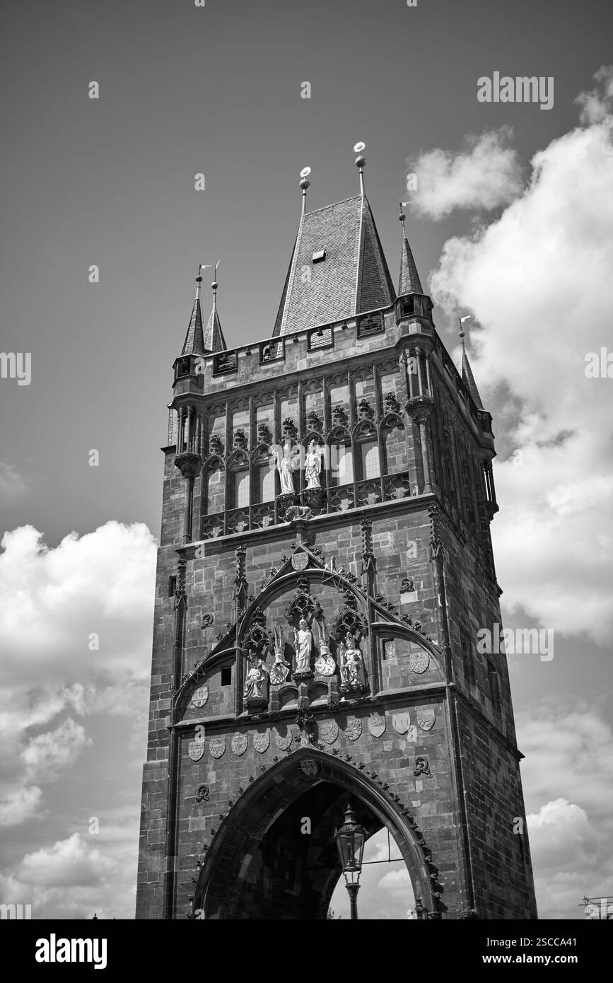 Old Town bridge tower (Staromestska mostecka vez), gothic gateway tower ...