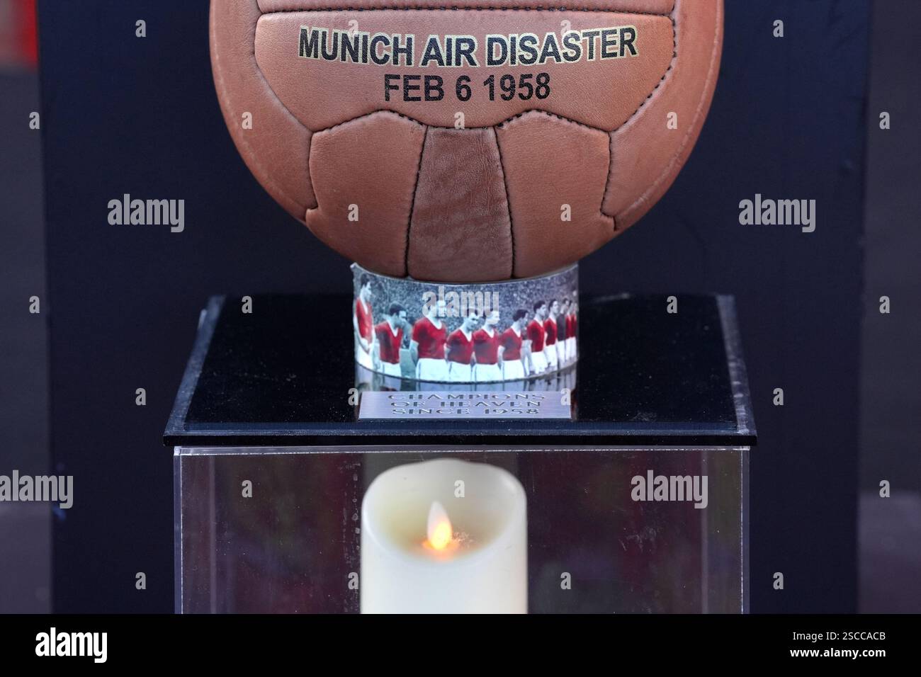 A memorial ball during the memorial service for the victims of the 1958 ...