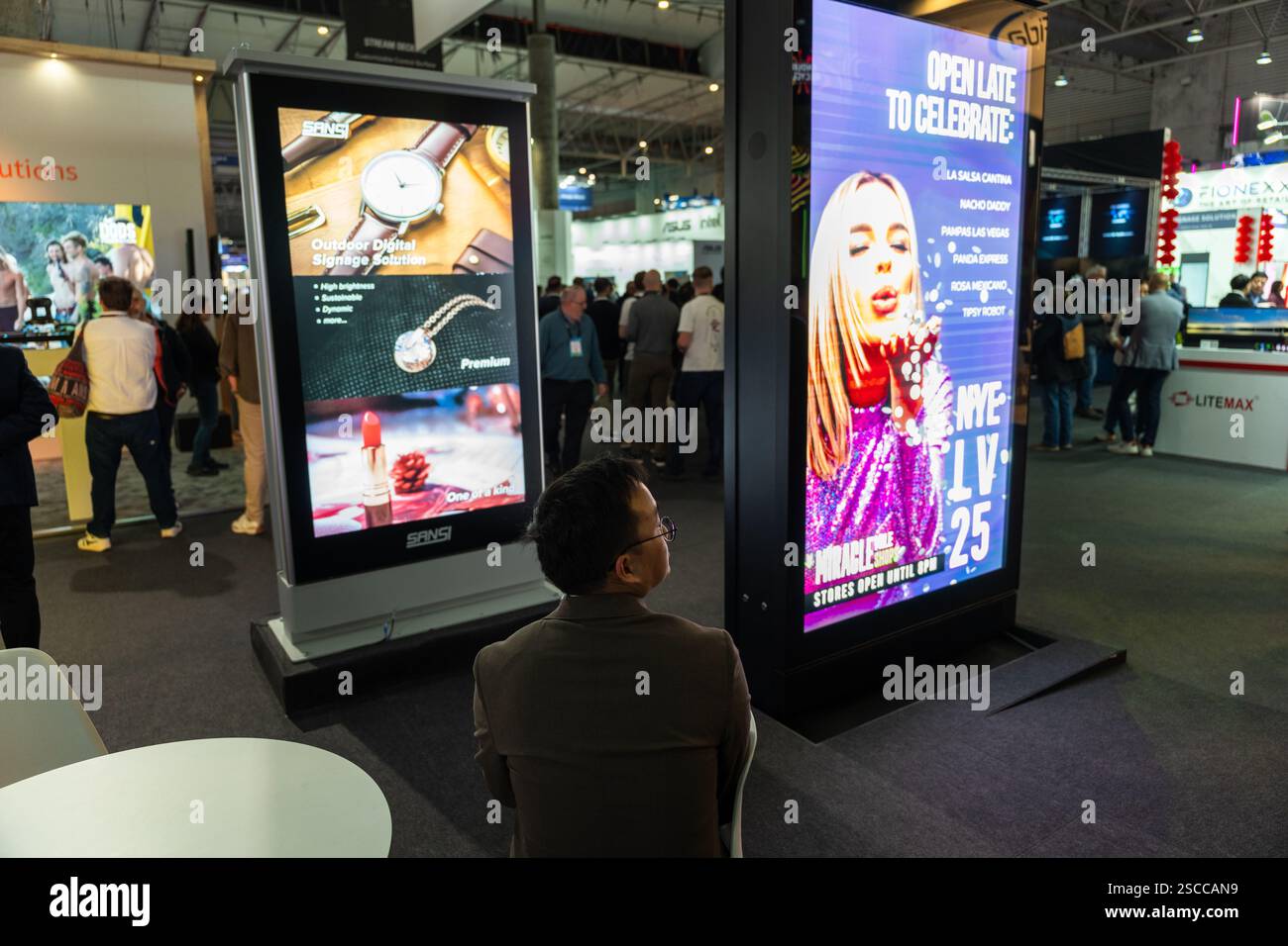 ISE 2025 (Integrated Systems Europe). Chinese commercial during ISE 2025 in Gran Via 2 ...