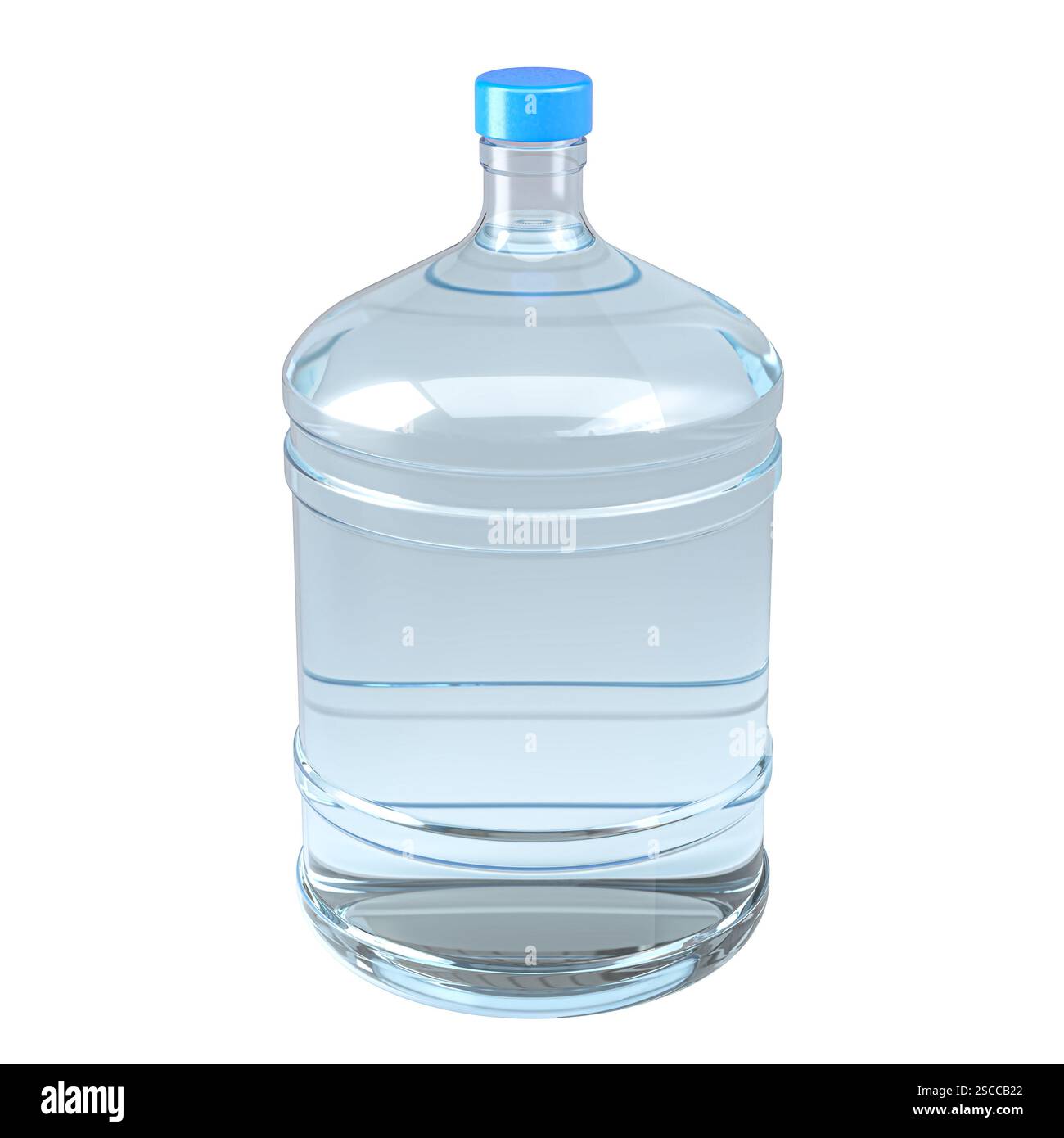 Large water container with blue cap on transparent background 3d Stock ...