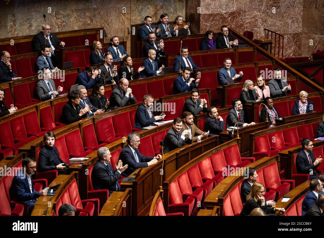 Paris, France. 05th Feb, 2025. MP deputies of the french far-right wing ...