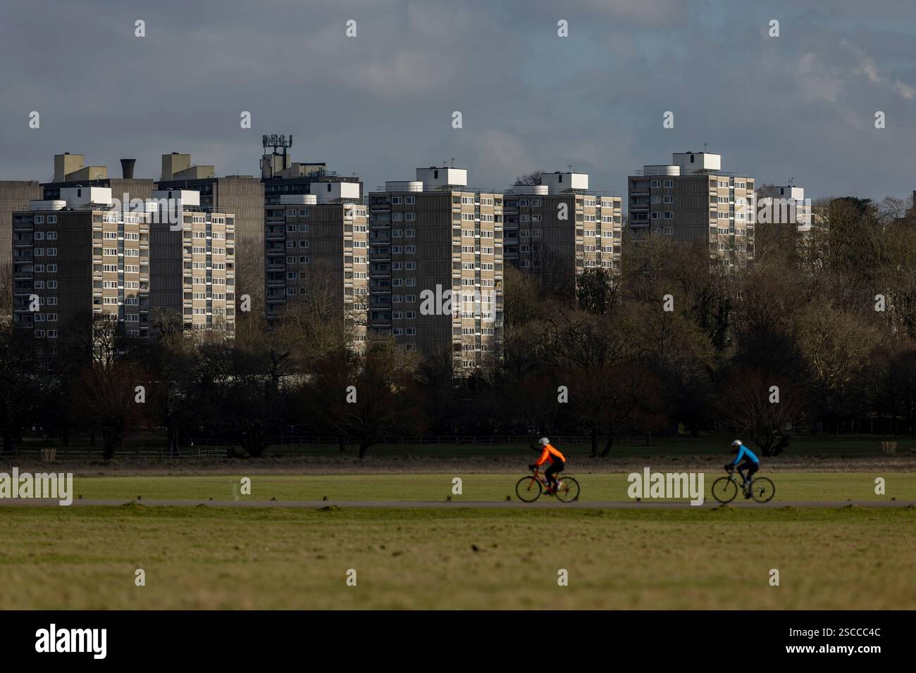 Views of Alton Estate in Roehampton overlooking Richmond Park in South ...