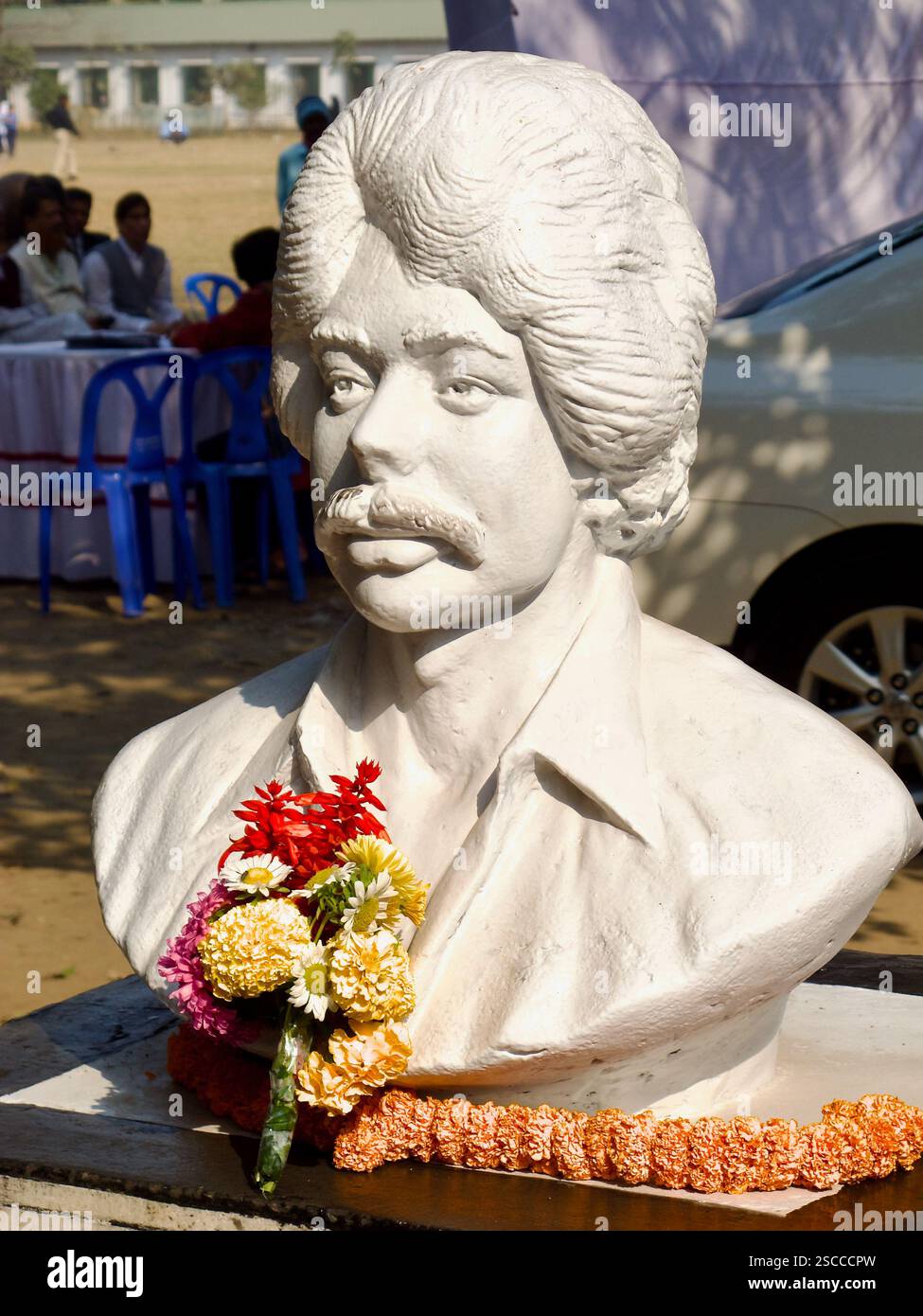 Bust of Shaheed Rafiqul Islam, a student activist killed in 1985 during ...
