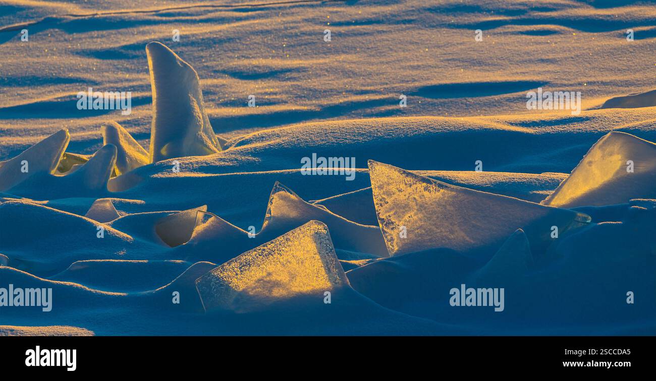 Antarctica ice desert landscape. Snowy hills on a frozen plain Stock ...