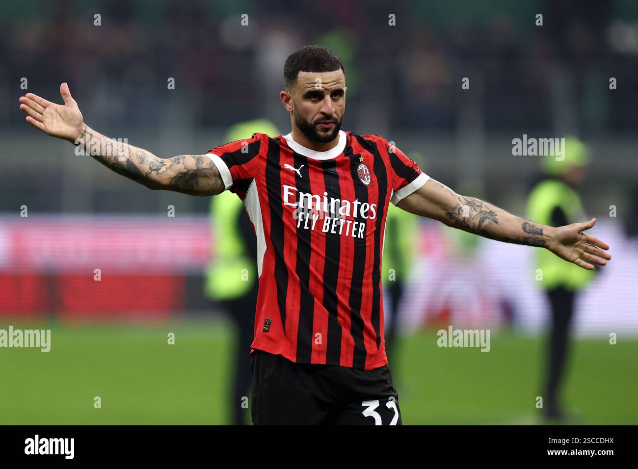 Milano, Italy. 05th Feb, 2025. Kyle Walker of Ac Milan celebrates at ...