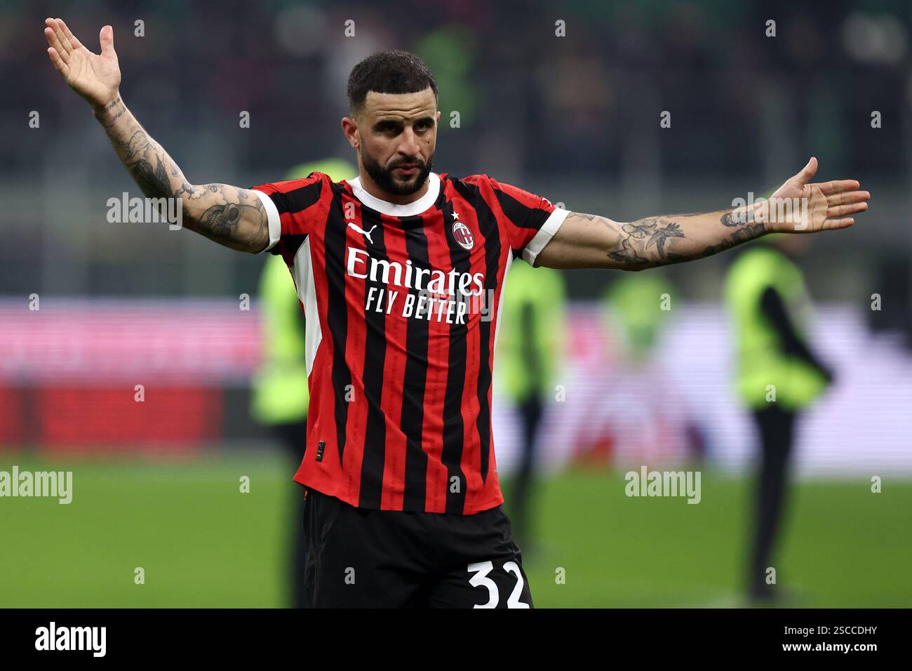 Milano, Italy. 05th Feb, 2025. Kyle Walker of Ac Milan celebrates at ...
