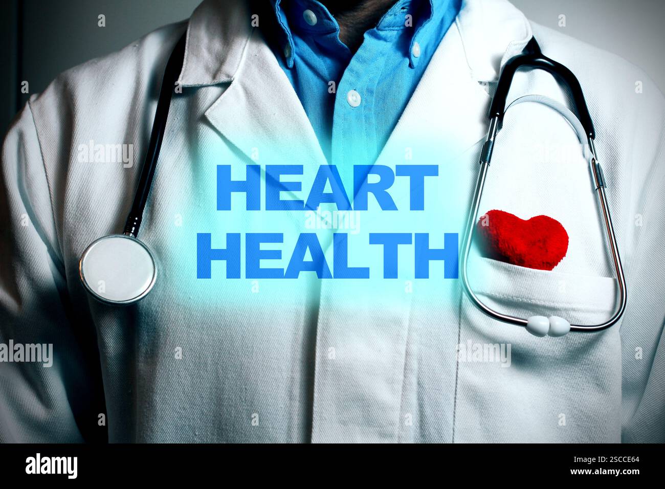 Doctor wearing uniform with a red heart in its pocket with the words ...
