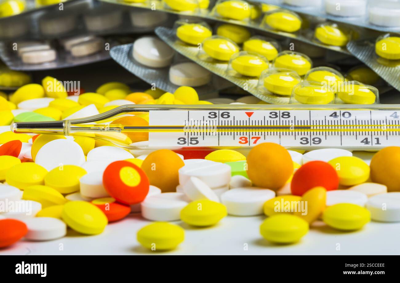 The high temperature treatment using the tablets Stock Photo - Alamy