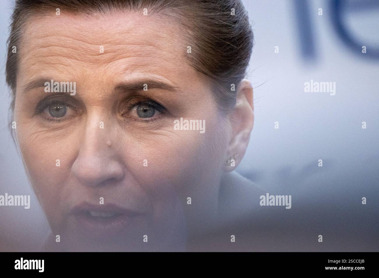 Prime Minister of Denmark Mette Frederiksen at the EU leaders retreat ...
