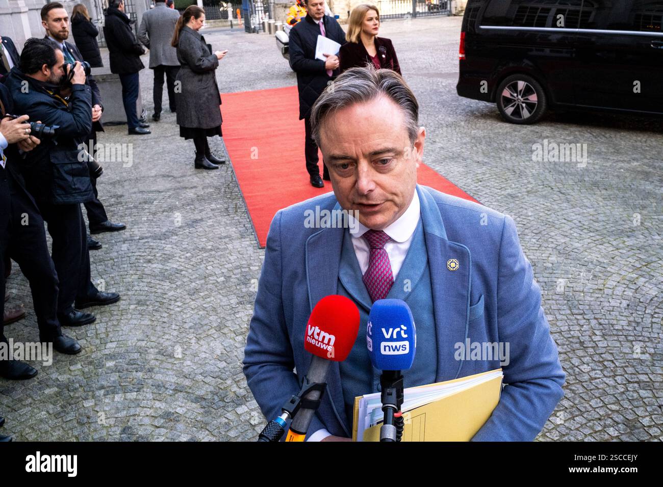 Prime Minister of Belgium Bart De Wever at the EU leaders retreat ...