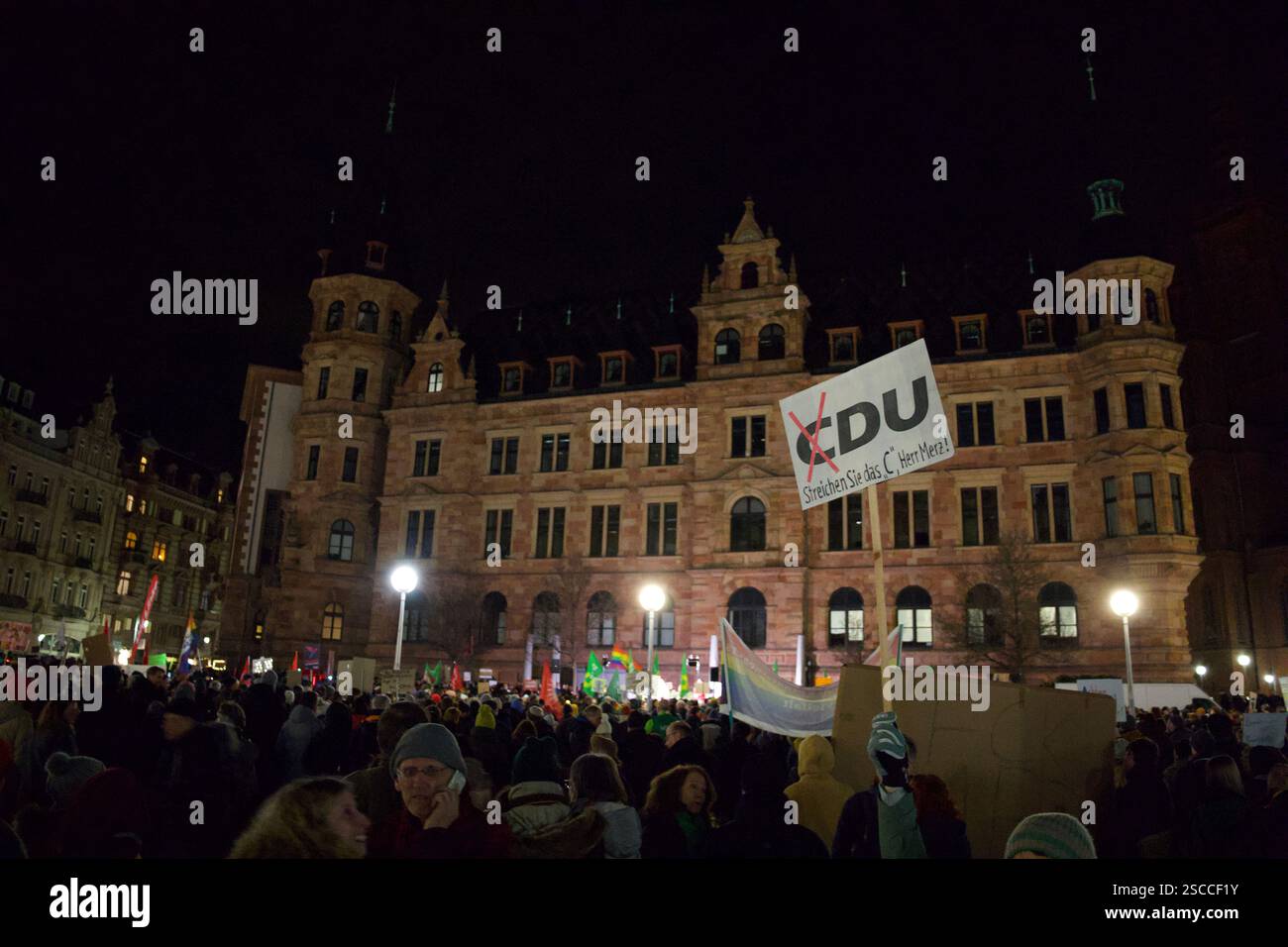 Wiesbaden, Western Germany. January 31, 2025. Thousands of people ...