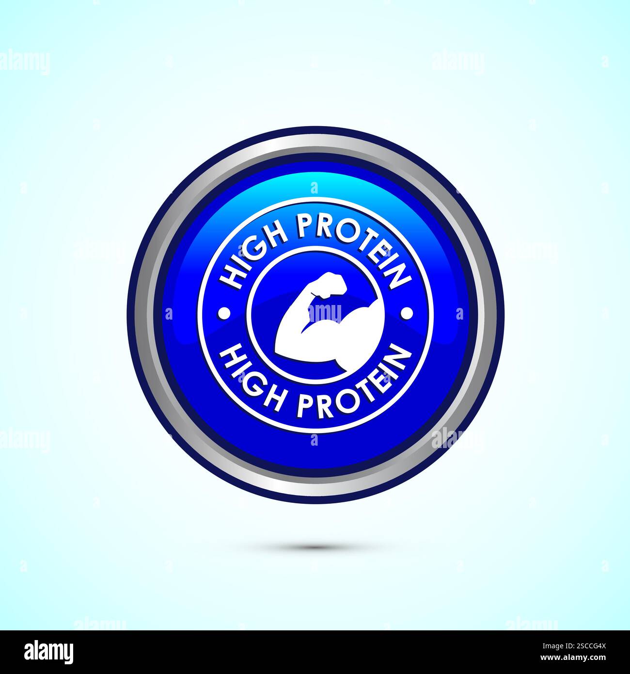 High protein icon, High protein label design for packaging, Nutrition ...