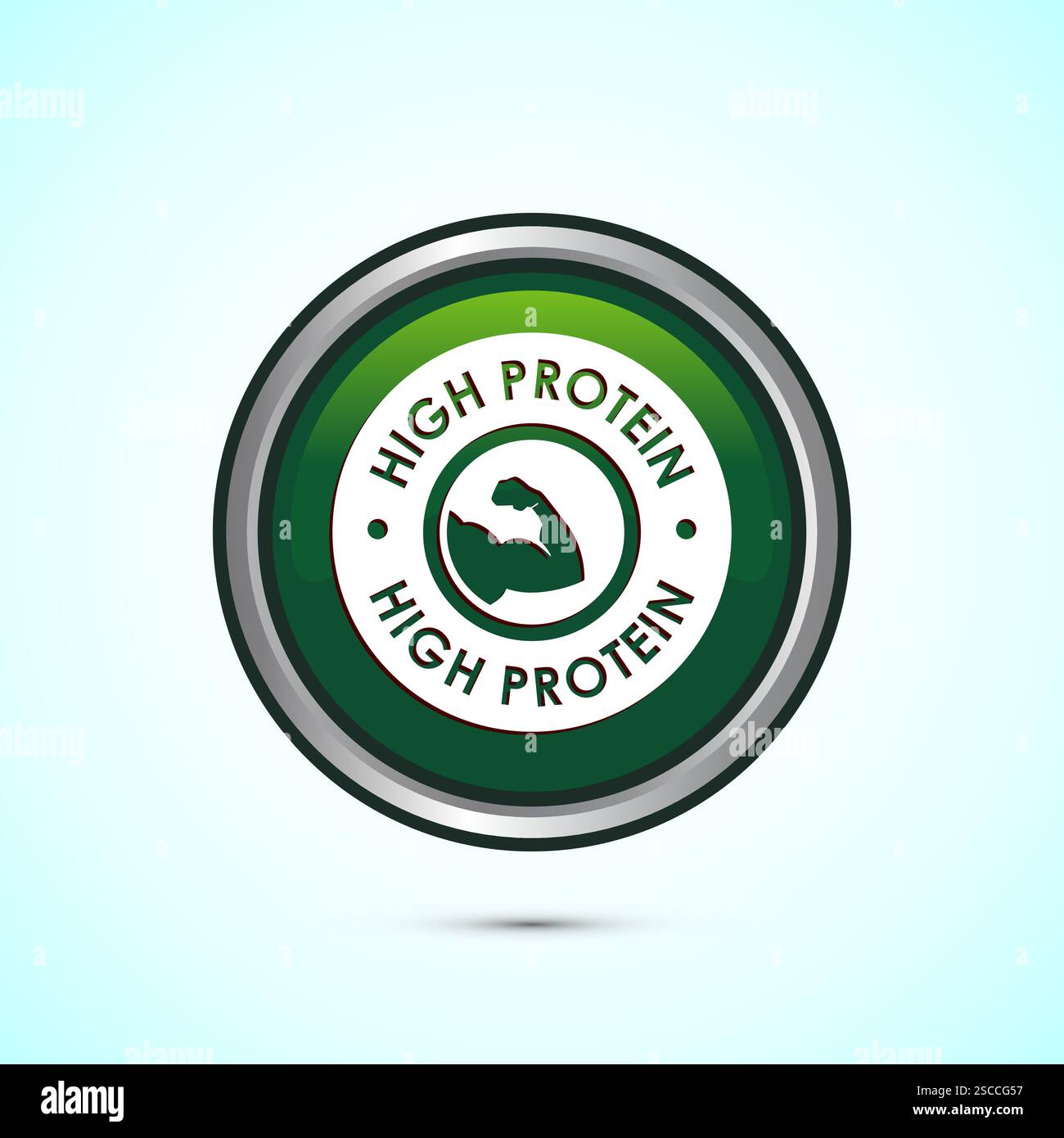 High protein icon, High protein label design for packaging, Nutrition ...