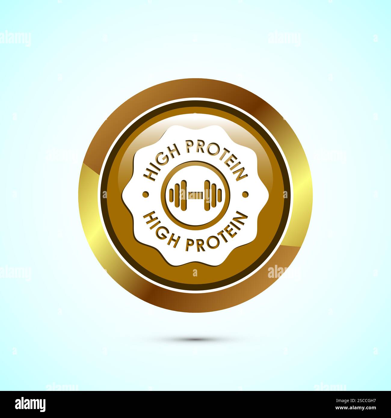 High protein icon, High protein label design for packaging, Nutrition ...