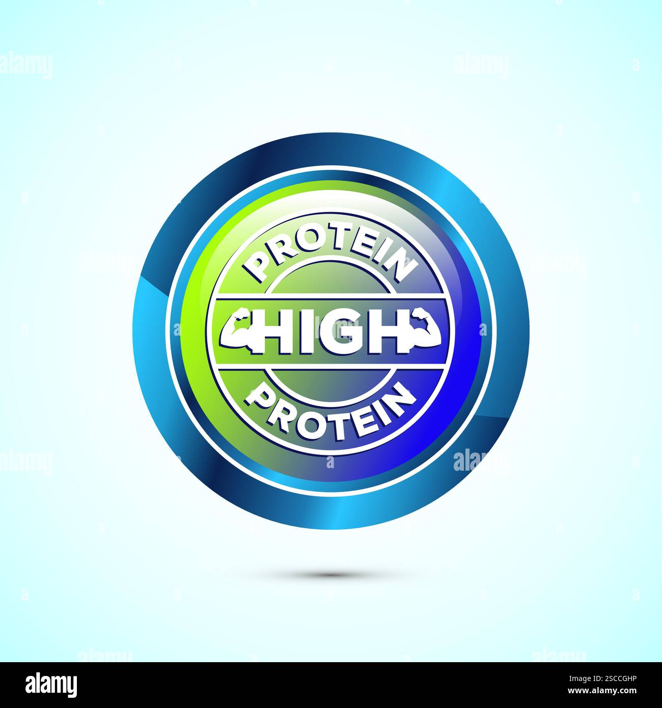 High protein icon, High protein label design for packaging, Nutrition ...