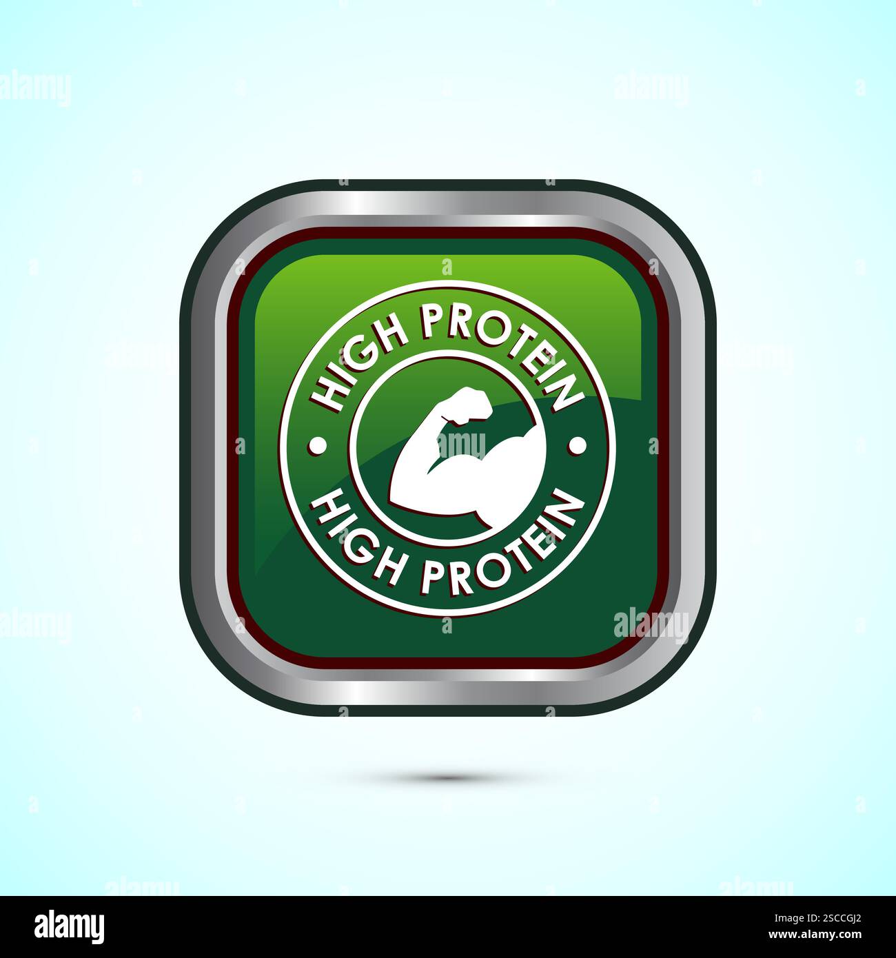 High protein icon, High protein label design for packaging, Nutrition ...