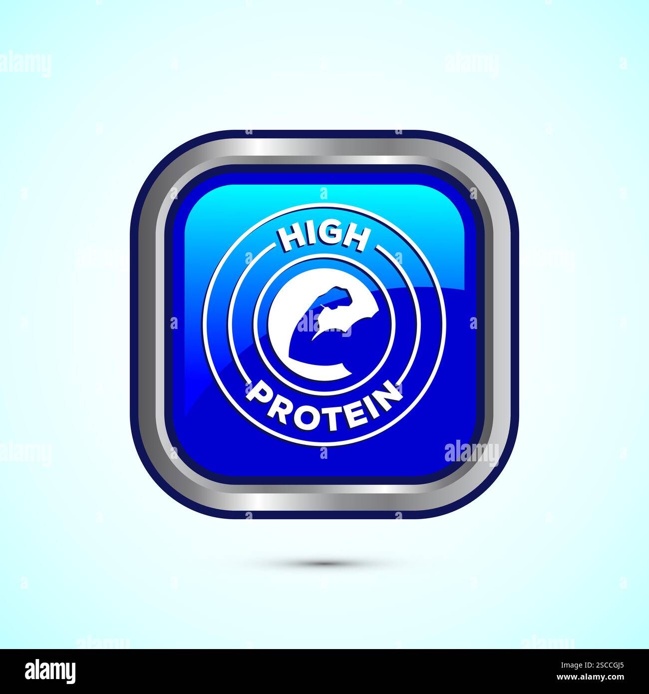 High protein icon, High protein label design for packaging, Nutrition ...