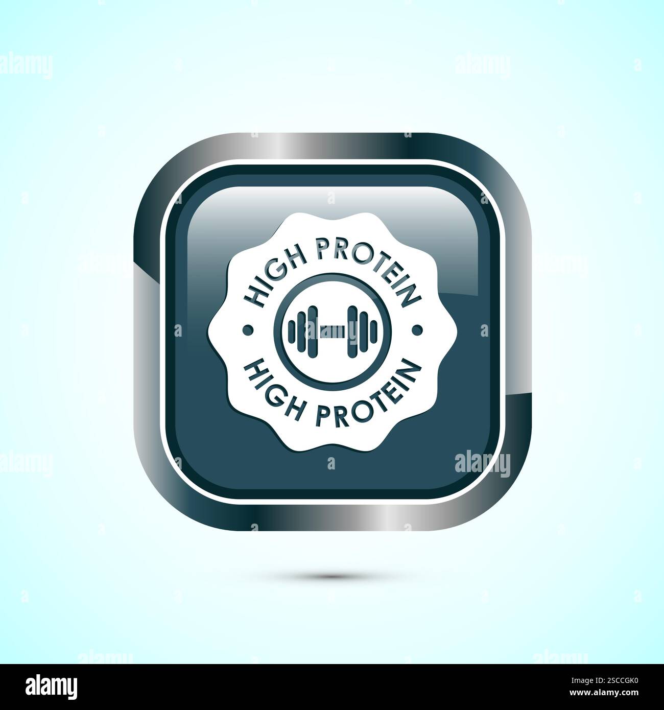High protein icon, High protein label design for packaging, Nutrition ...