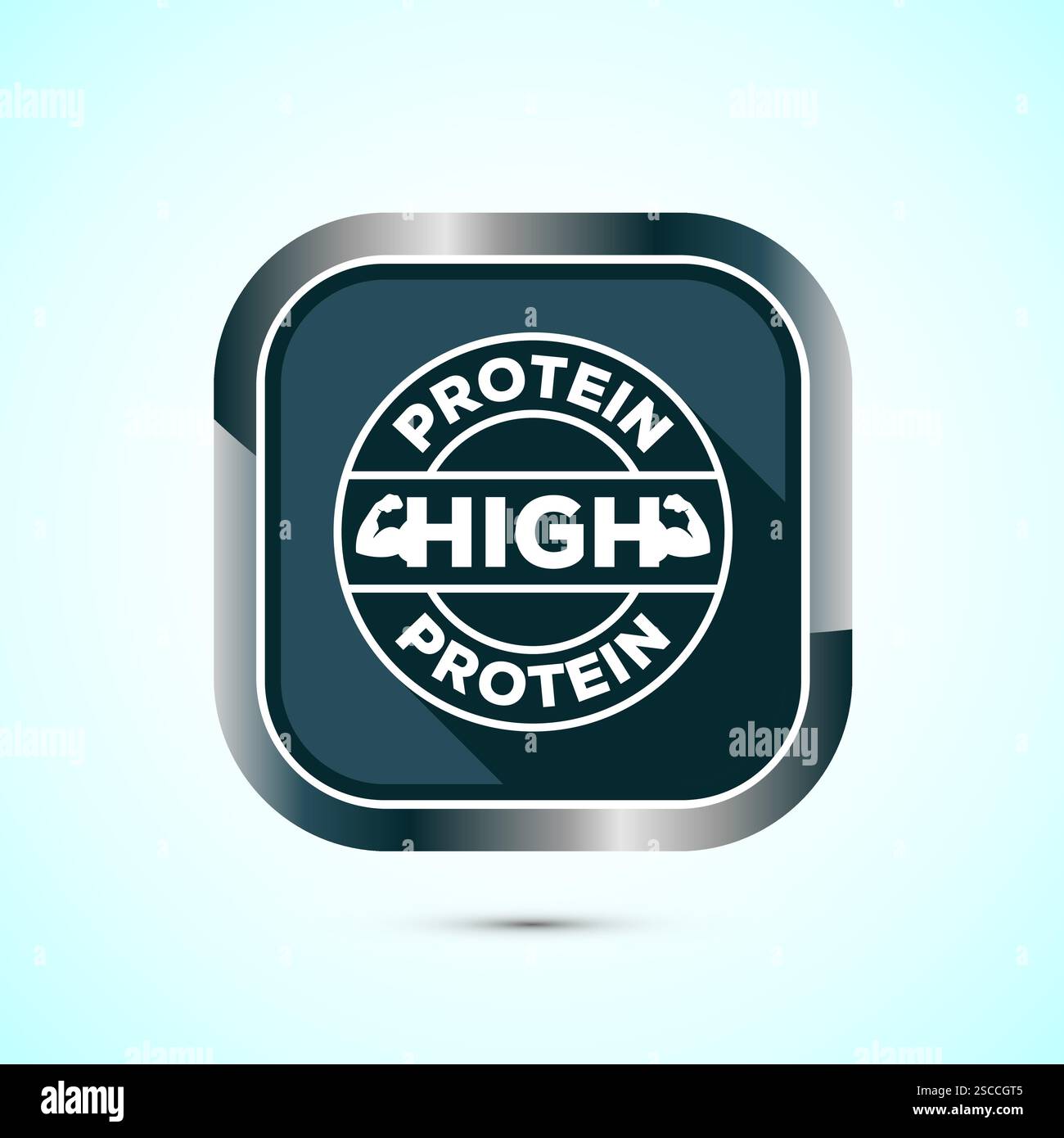 High protein icon, High protein label design for packaging, Nutrition ...