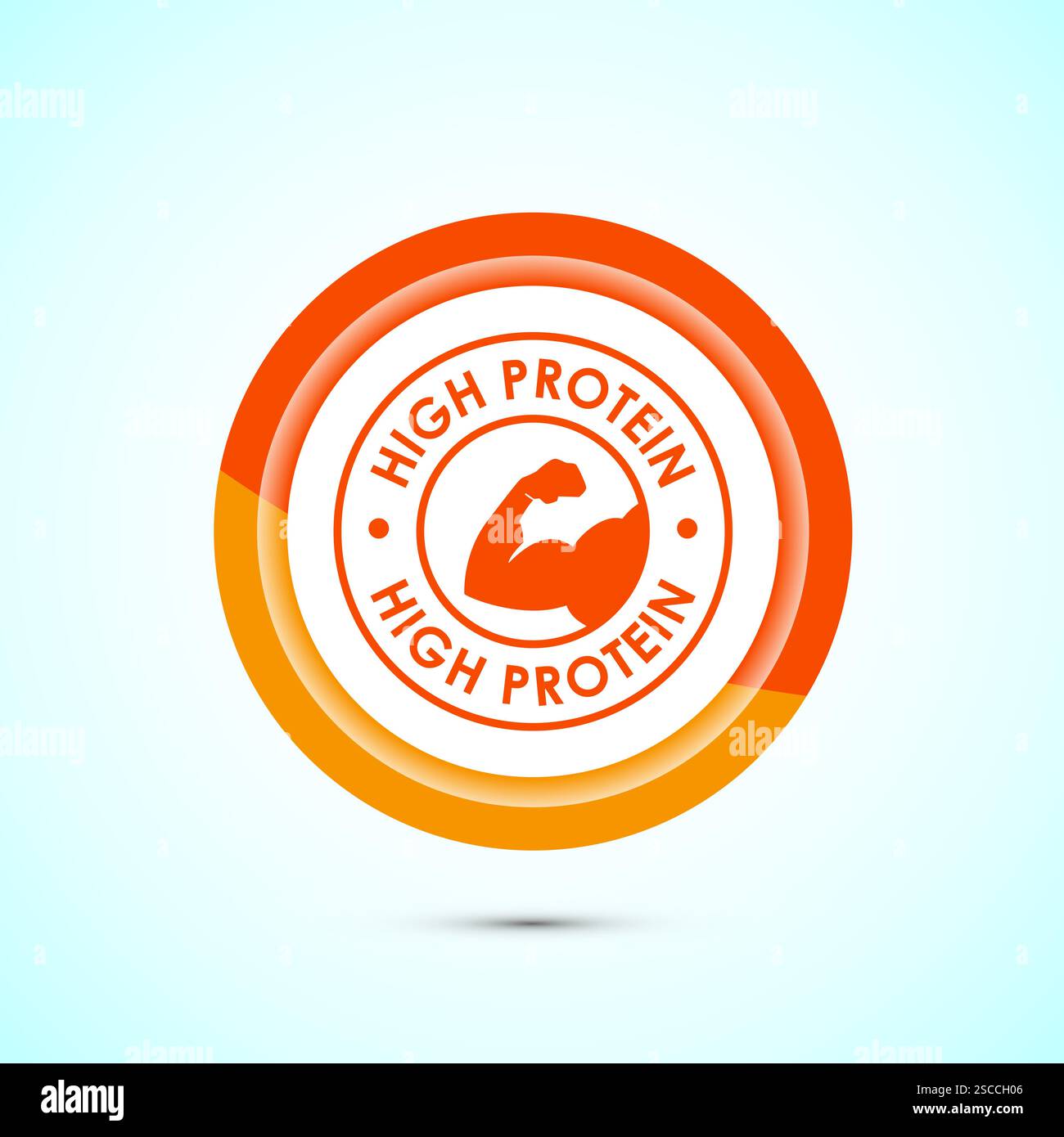 High protein icon, High protein label design for packaging, Nutrition ...
