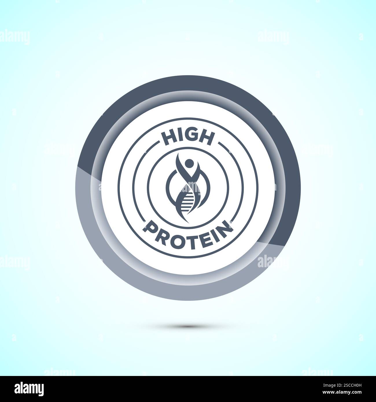 High protein icon, High protein label design for packaging, Nutrition ...