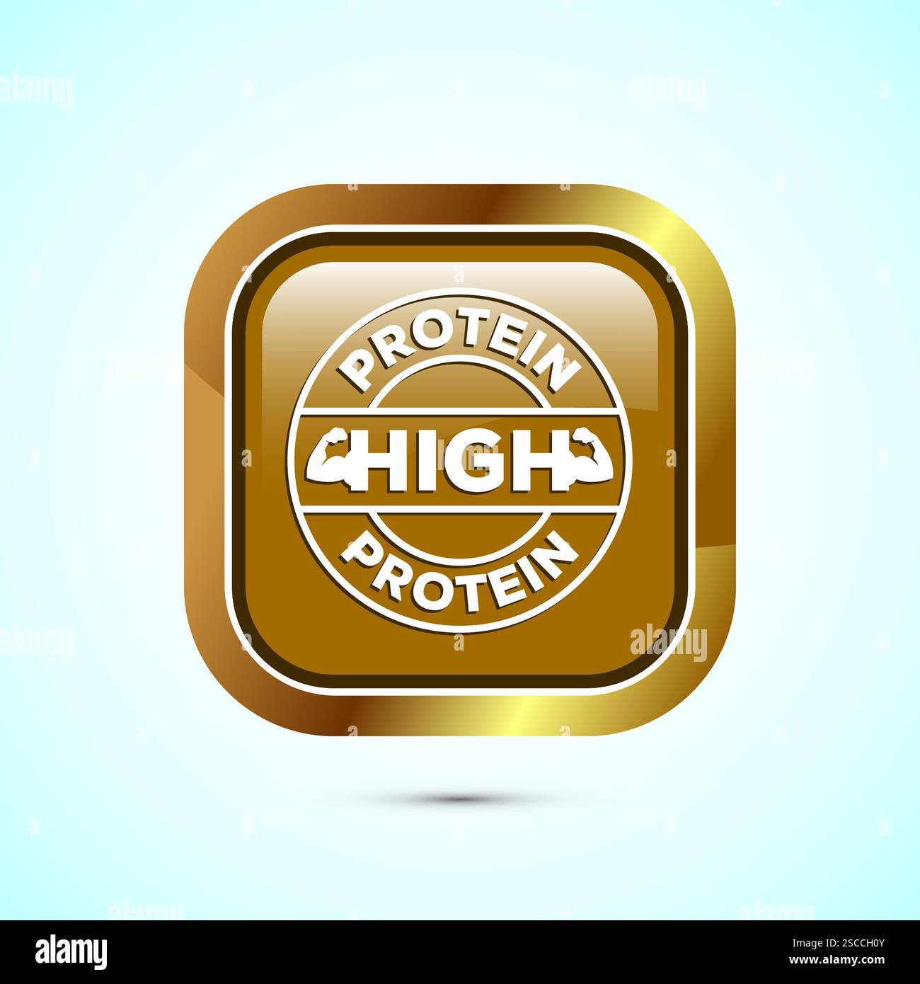 High protein icon, High protein label design for packaging, Nutrition ...